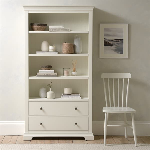 Chantilly Warm White Large Bookcase - The Cotswold Company