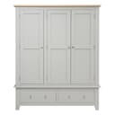 Chester Dove Grey Triple Wardrobe - The Cotswold Company