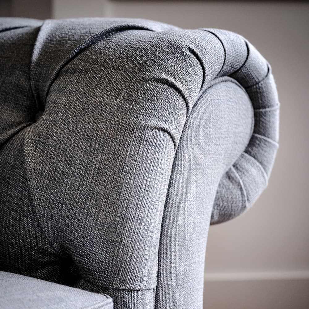Harris Chesterfield Large 2 Seater - Mid Blue - Aquaclean Oxford - The ...